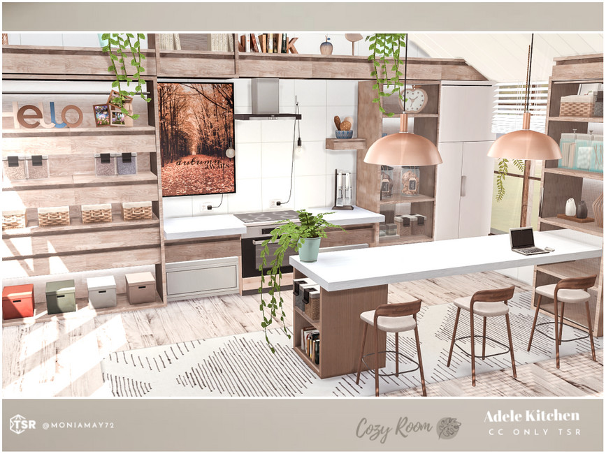 The Sims Resource - Cozy Adele Kitchen CC only TSR