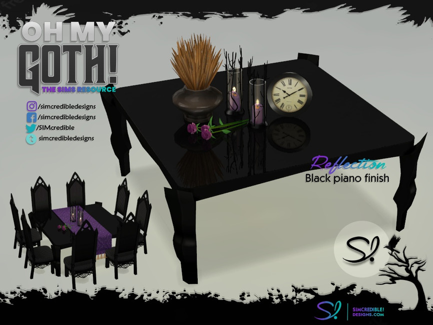 The Sims Resource - Oh My Goth - Arken 2x2 dining table