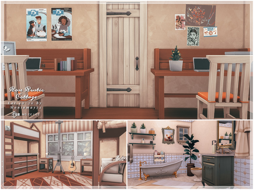 The Sims Resource - Rose Rustic Cottage No CC Lot