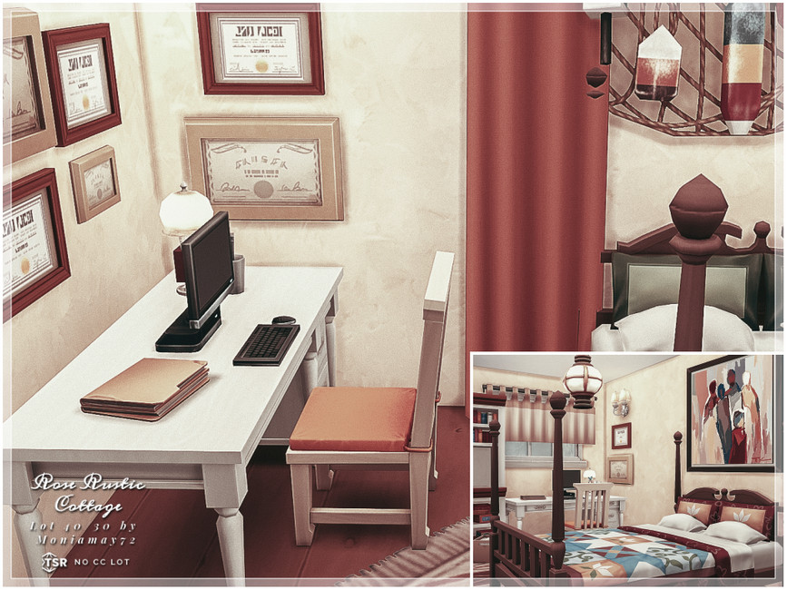 The Sims Resource - Rose Rustic Cottage No CC Lot