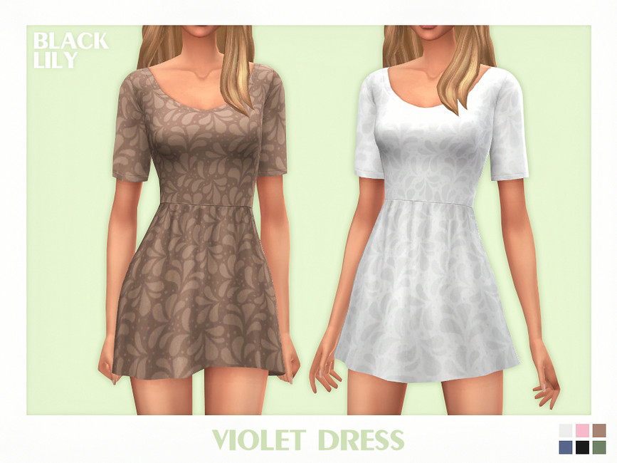 The Sims Resource - Violet Dress