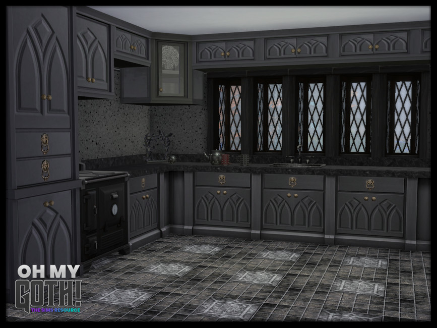 The Sims Resource - Oh My Goth Opulent Kitchen