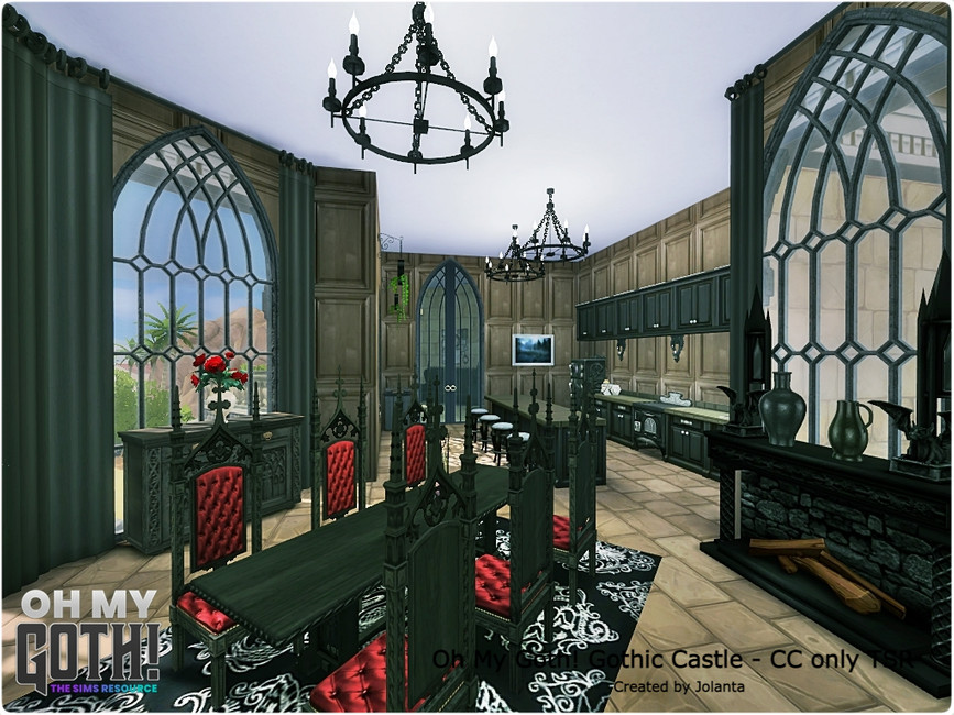 The Sims Resource - Oh My Goth! Gothic Castle - CC only TSR