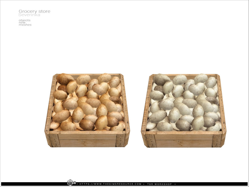 The Sims Resource - Grocery store - potatoes box