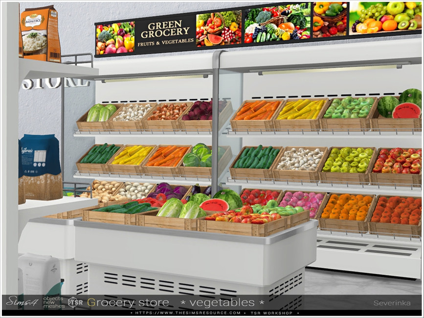 The Sims Resource - Grocery store Pt.II vegetables