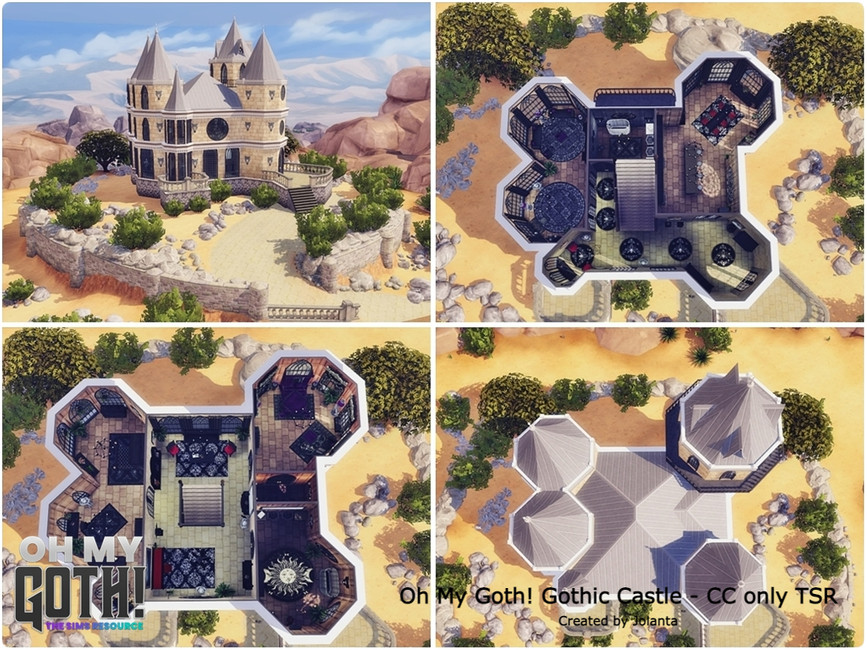 The Sims Resource - Oh My Goth! Gothic Castle - CC only TSR