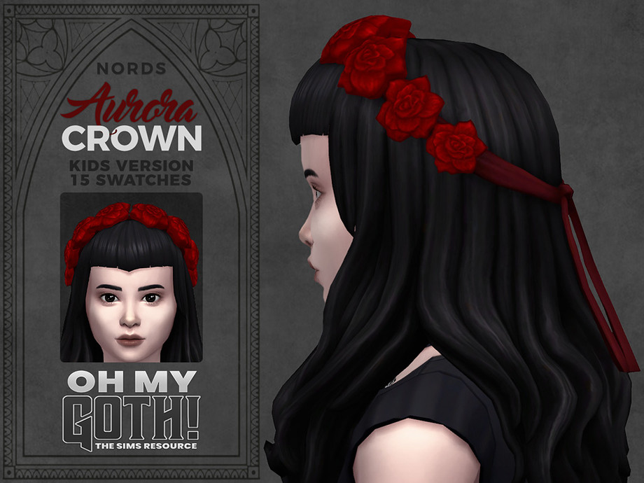 The Sims Resource | Oh My Goth! - Aurora Crown Recolor for Kids