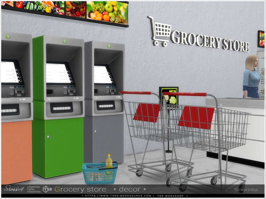 The Sims Resource - Grocery store Pt.III decor