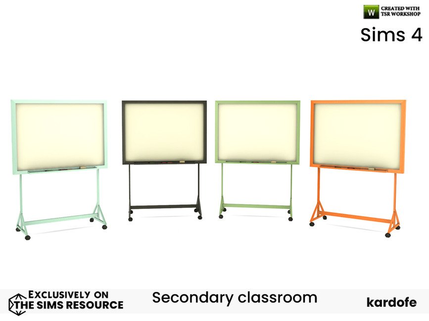 The Sims Resource - kardofe_Secondary classroom_Whiteboard