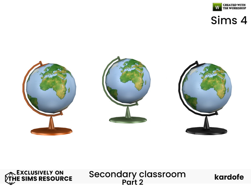 The Sims Resource - kardofe_Secondary classroom_Earth globe