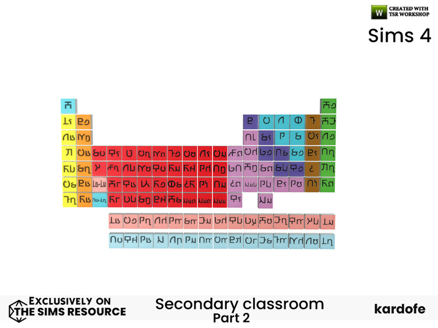 The Sims Resource - kardofe_Secondary classroom_Periodic table