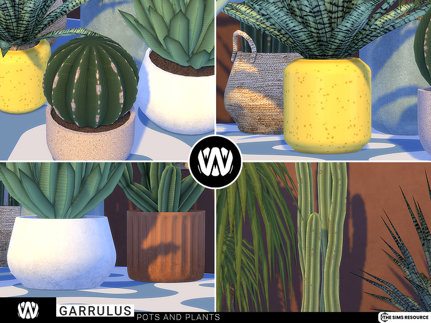 The Sims Resource - Garrulus Outdoor Pots and Plants