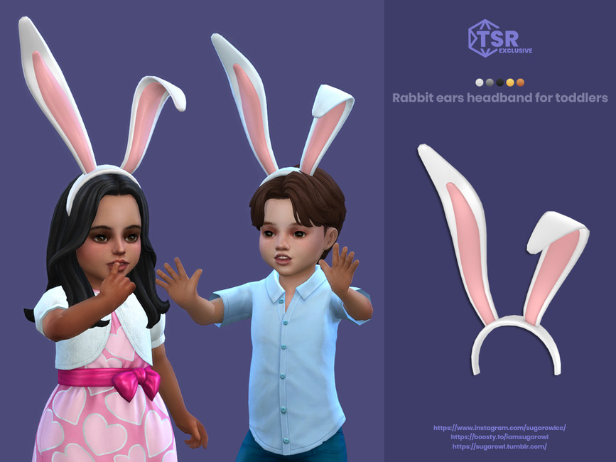 The Sims Resource - Rabbit ears headband for toddlers