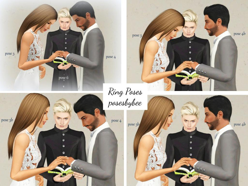 The Sims Resource - Exchanging Rings Poses - Sims 3