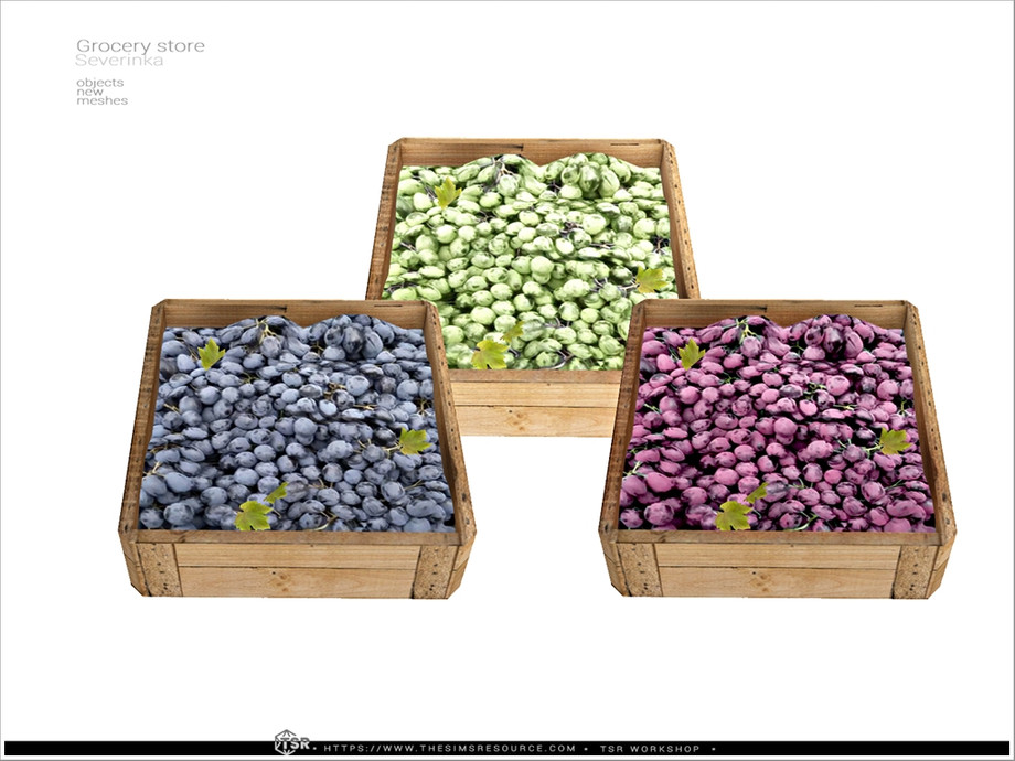 The Sims Resource | Grocery store - grapes box