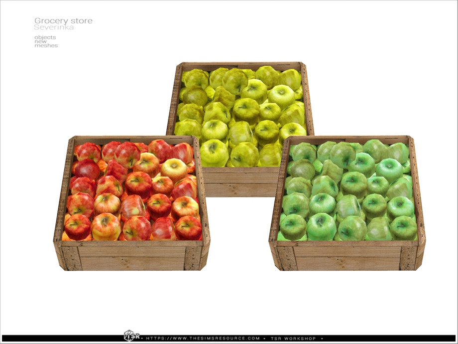 The Sims Resource | Grocery store - apples box