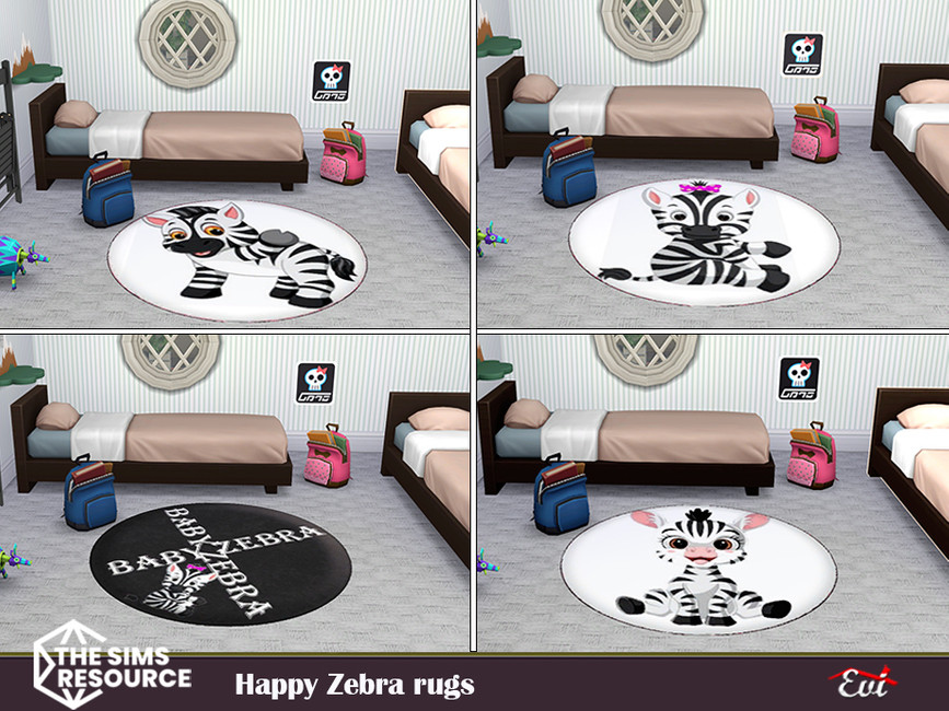 The Sims Resource - Happy zebra rugs