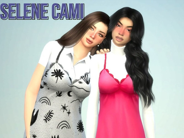 The Sims Resource | Selene Cami Non Patterned Dress