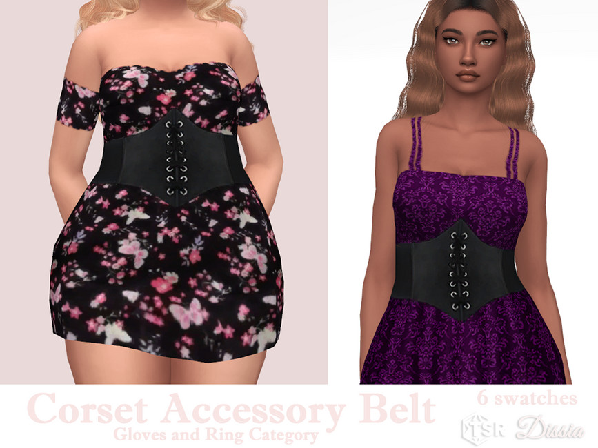 The Sims Resource - Corset Accessory Belt Set