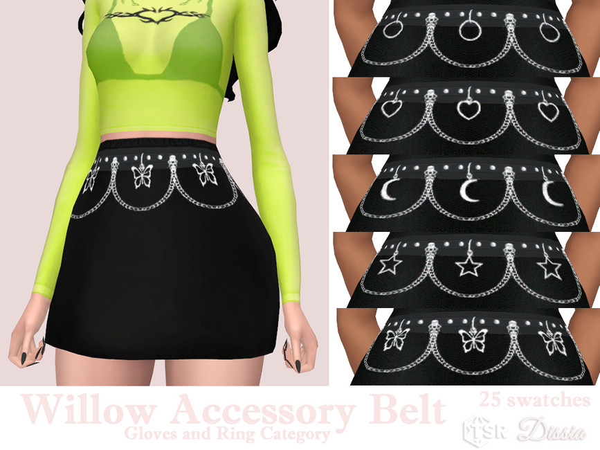 The Sims Resource - Willow Accessory Belt Set