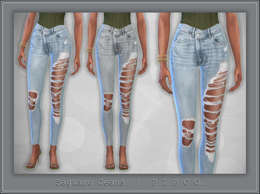 The Sims Resource - Saguaro Jeans (Ripped).