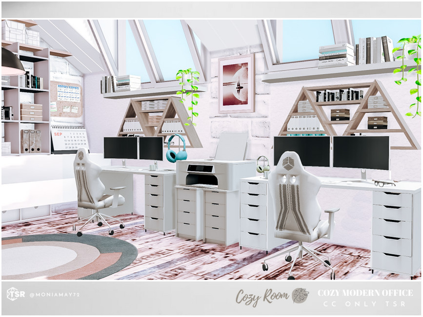 The Sims Resource - Cozy Modern Office CC only TSR
