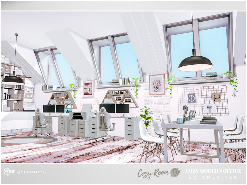 The Sims Resource - Cozy Modern Office CC only TSR