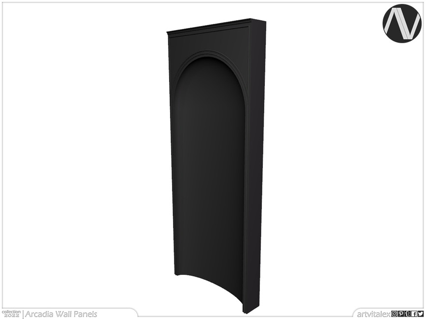 The Sims Resource - Arcadia Wall Panel Arch Niche Tall