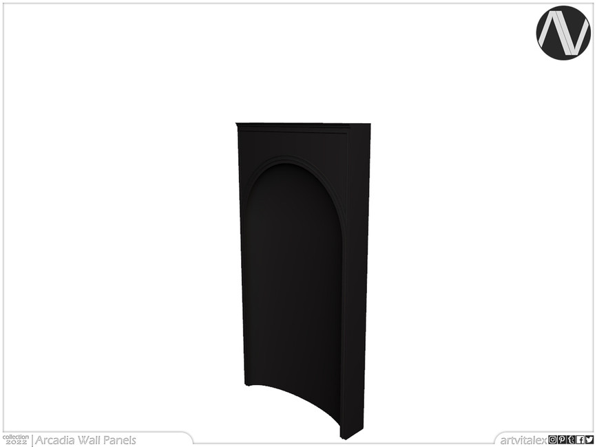The Sims Resource - Arcadia Wall Panel Arch Niche Medium