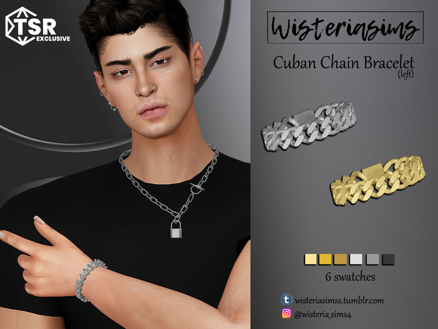 The Sims Resource - Cuban Chain Bracelet