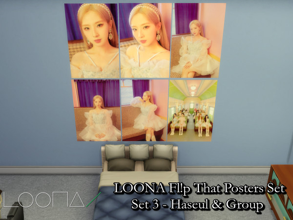 The Sims Resource | Loona 'Fl!p That' Posters (Version A) Set 3 ...