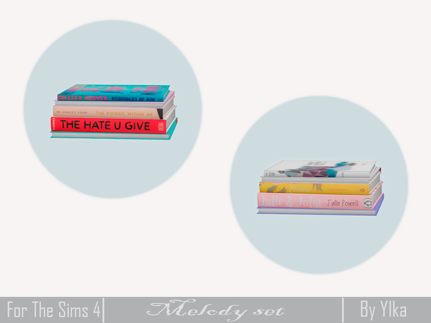 The Sims Resource - [SJB] Melody set stack of books by Ylka