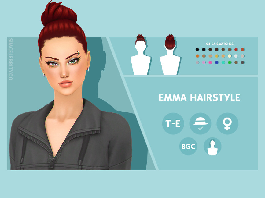 The Sims Resource - Emma Hairstyle