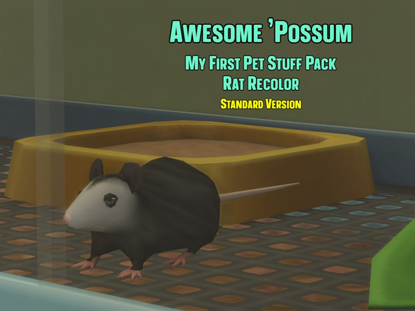 The Sims Resource - Awesome 'Possum (Rat Recolor) STANDARD VER.
