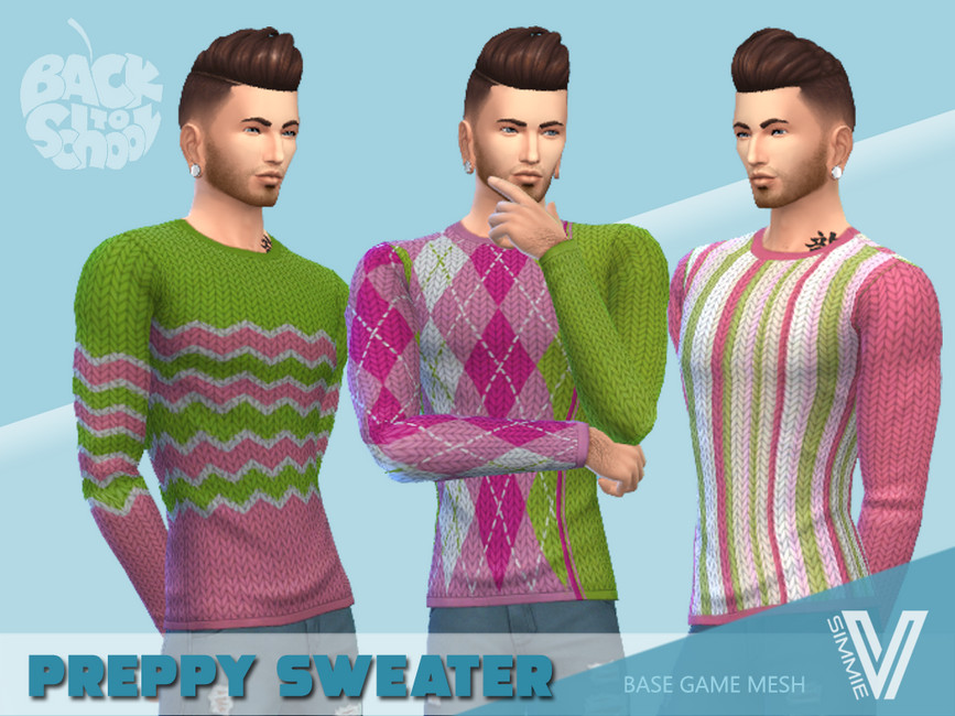 The Sims Resource - Back to School Preppy Sweater