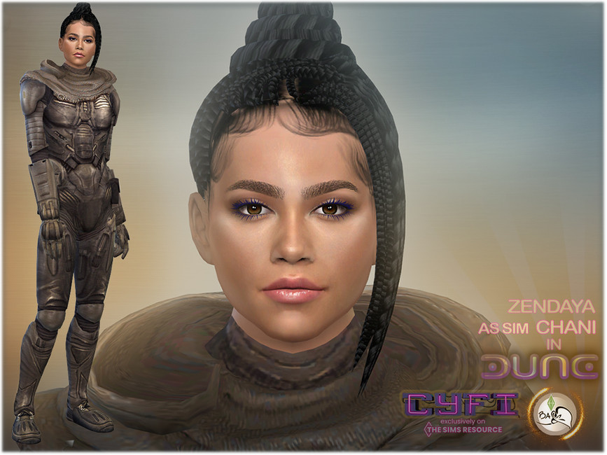 The Sims Resource - SIM Zendaya as Chani [Dune, inspiration] - CyFi
