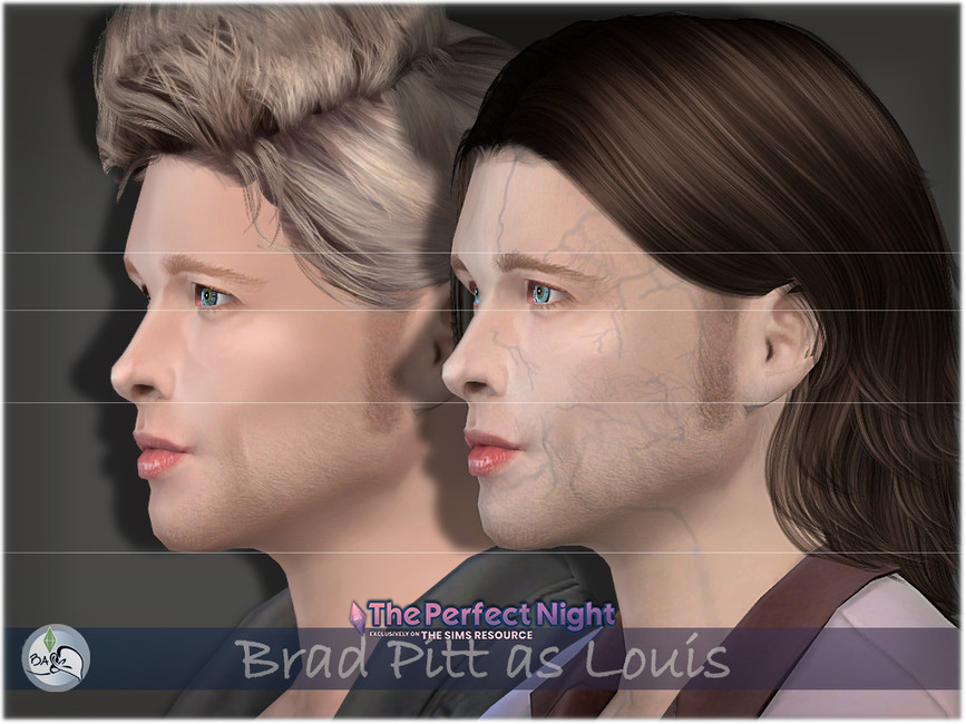 The Sims Resource - SIM Brad Pitt as vampire Louis (inspiration)