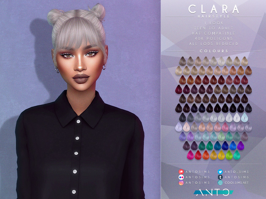 The Sims Resource - Clara Hairstyle