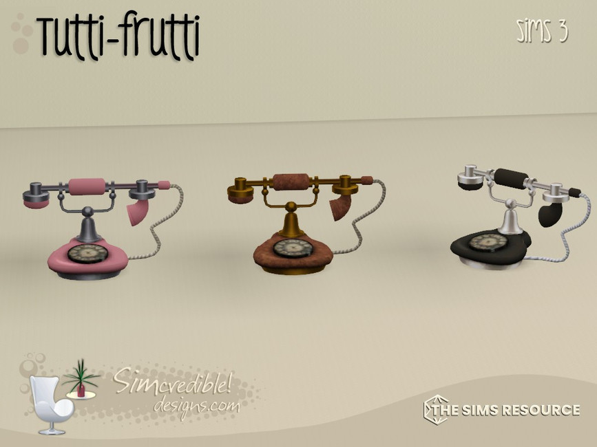The Sims Resource - Tutti-Frutti Decor Antique Phone