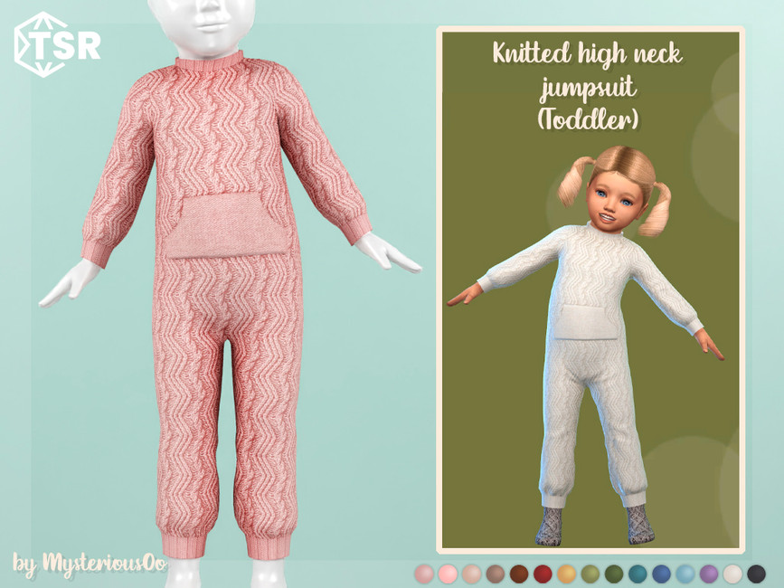 The Sims Resource - Knitted high neck jumpsuit Toddler