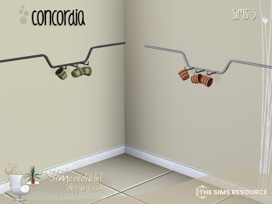 The Sims Resource | Concordia Mugs Rack