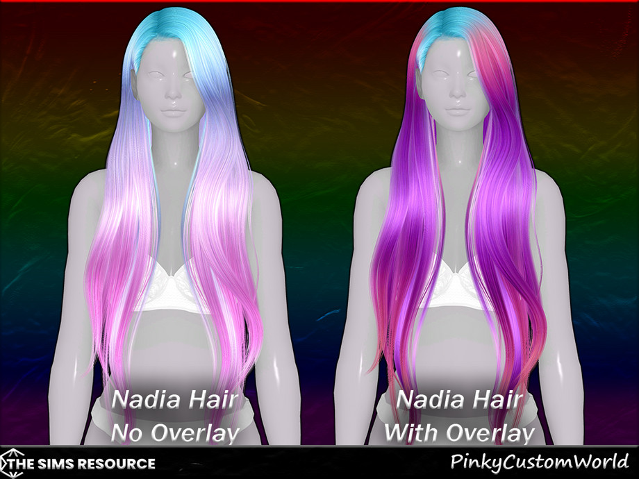 The Sims Resource | Fantasy Retexture of Nadia hair + overlay by Anto