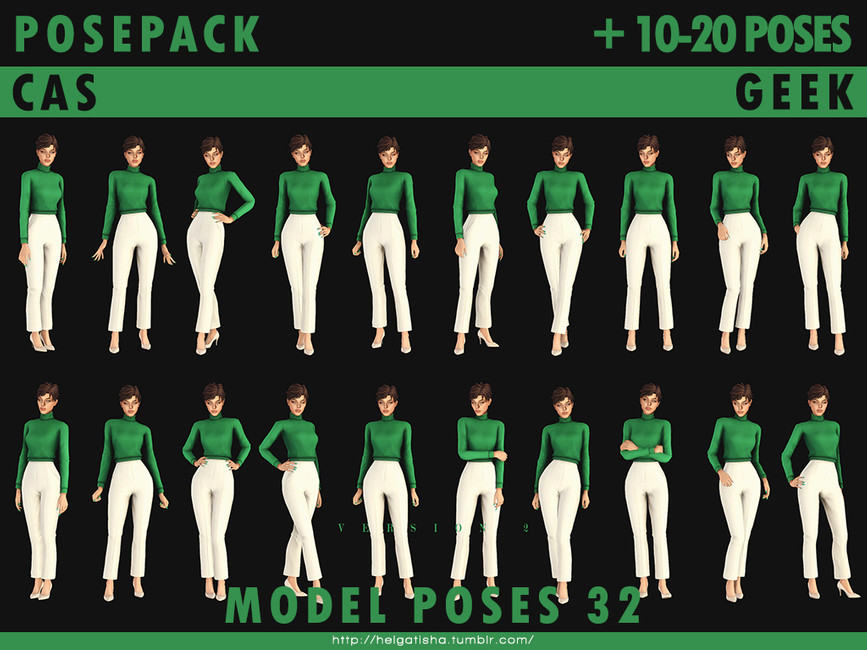The Sims Resource - Model poses 32 Posepack and CAS