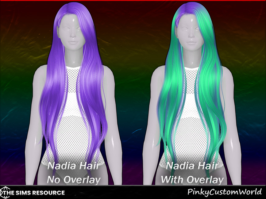 The Sims Resource - Bonus Retexture of Nadia hair + overlay by Anto