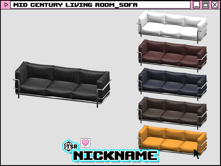 The Sims Resource - MID CENTURY MODERN living room_sofa