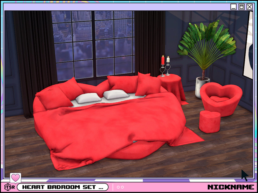 The Sims Resource - heart badroom set