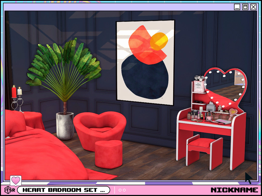 The Sims Resource - heart badroom set