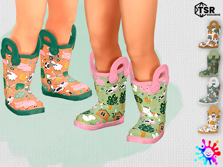 The Sims Resource - Farm Fun Rubber Boots - Needs EP Seasons