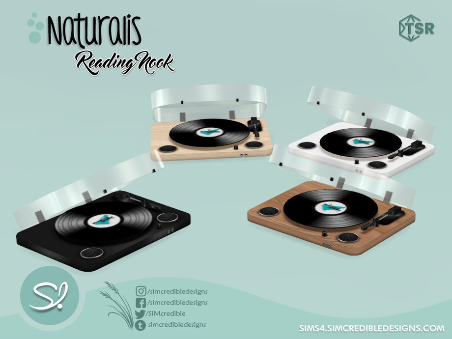 The Sims Resource - Naturalis Reading Nook Vintage Turntable Stereo