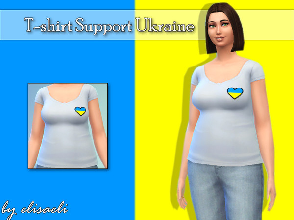 The Sims Resource | T-Shirt Support the Ukraine